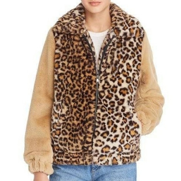 Vigoss | Jackets & Coats | Nwot Vigoss Bomber Jacket In Leopard And Tan ...